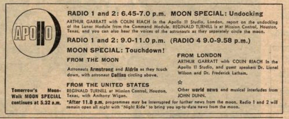 BBC Blogs - BBC Genome Blog - Apollo 11: Listening to the landing